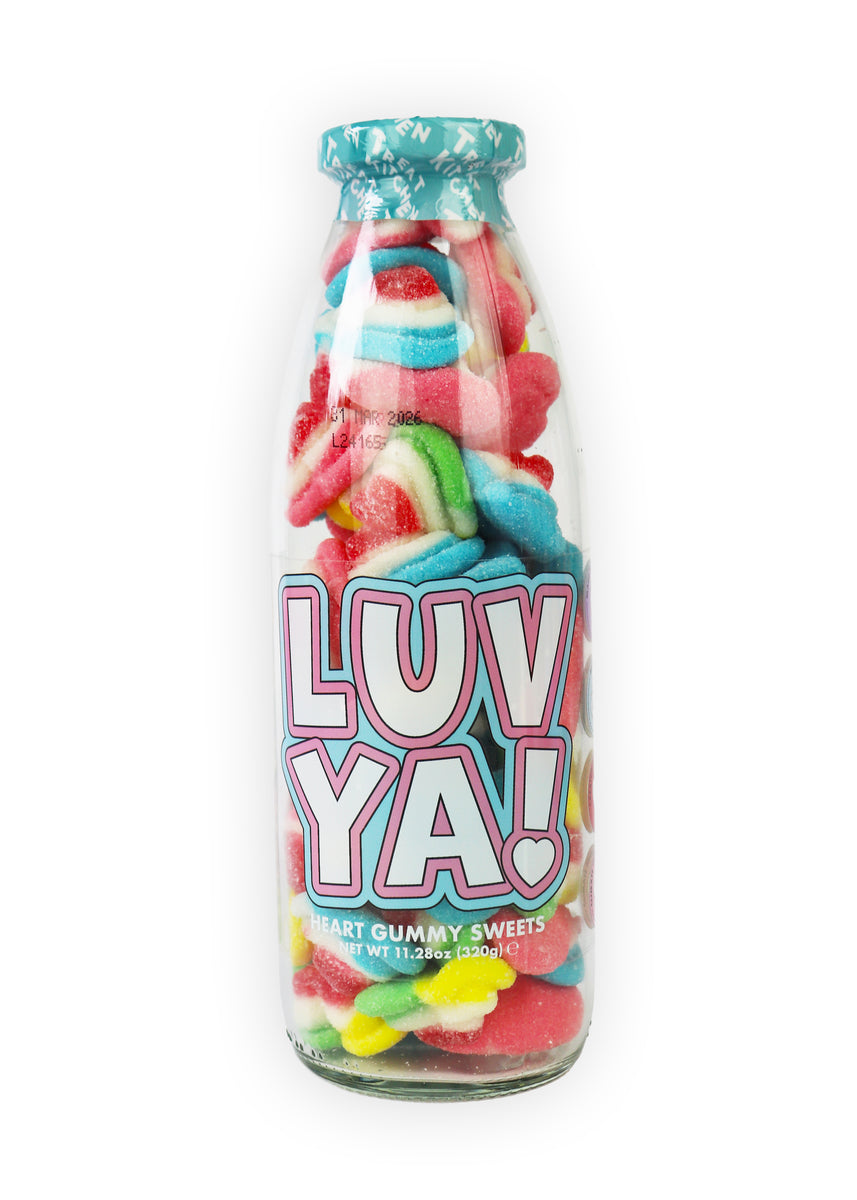 Luv Ya! - Gummy Hearts Sweets in Message Bottle | Perfect Gift for ...