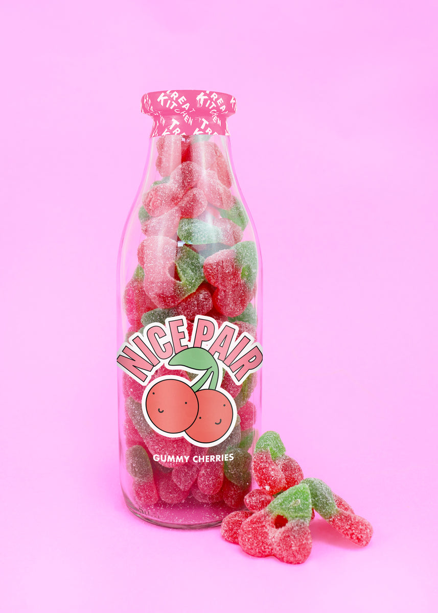 Nice Pair - Gummy Cherry Sweets in Message Bottle, 380g – Treat Kitchen