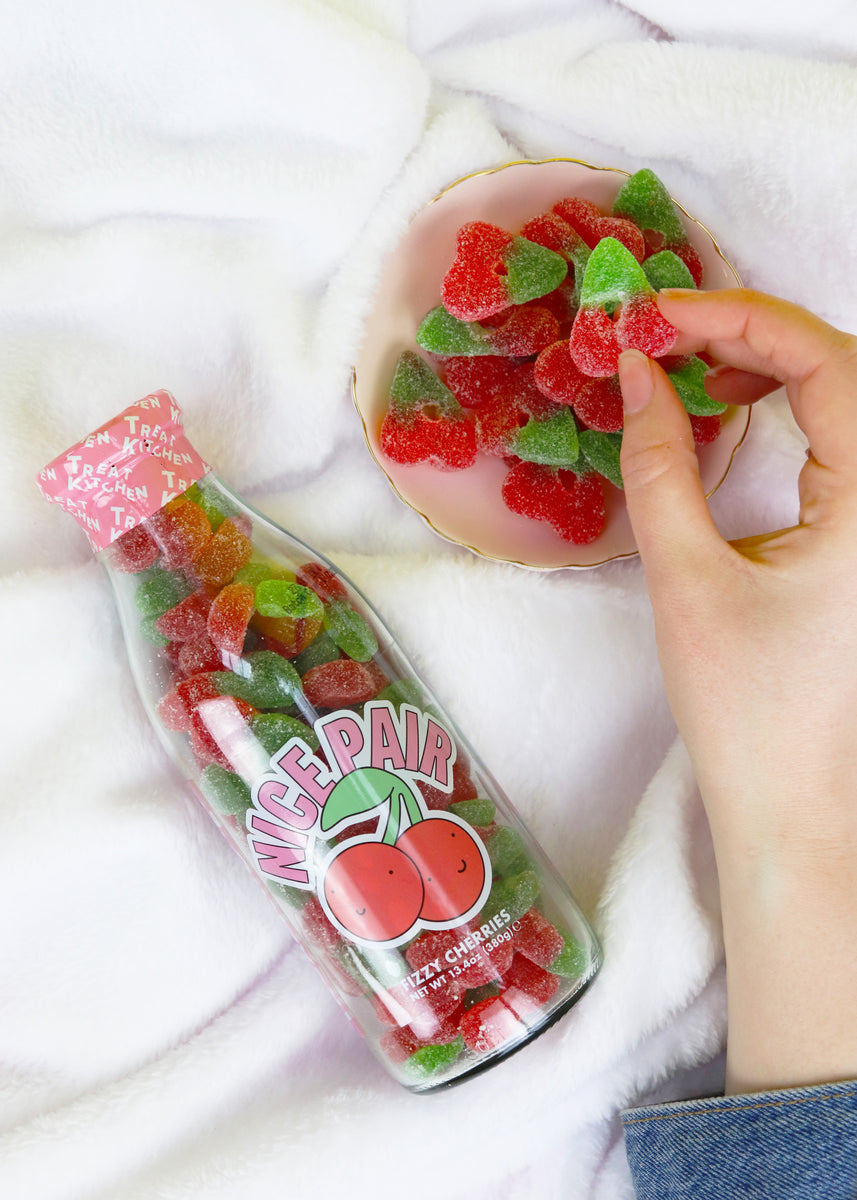 "Nice Pair" Gummy Cherry Sweets in a Bottle 380g – Treat Kitchen